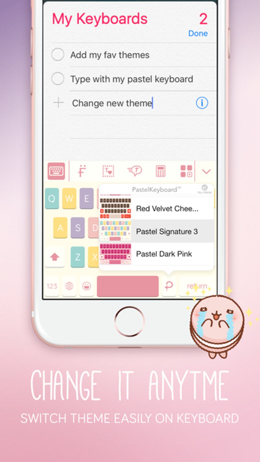 Pastel Keyboard Themes Color per iPhone - Download