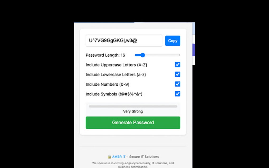 Secure Password Generator Google Chrome 용 - 확장 프로그램 다운로드