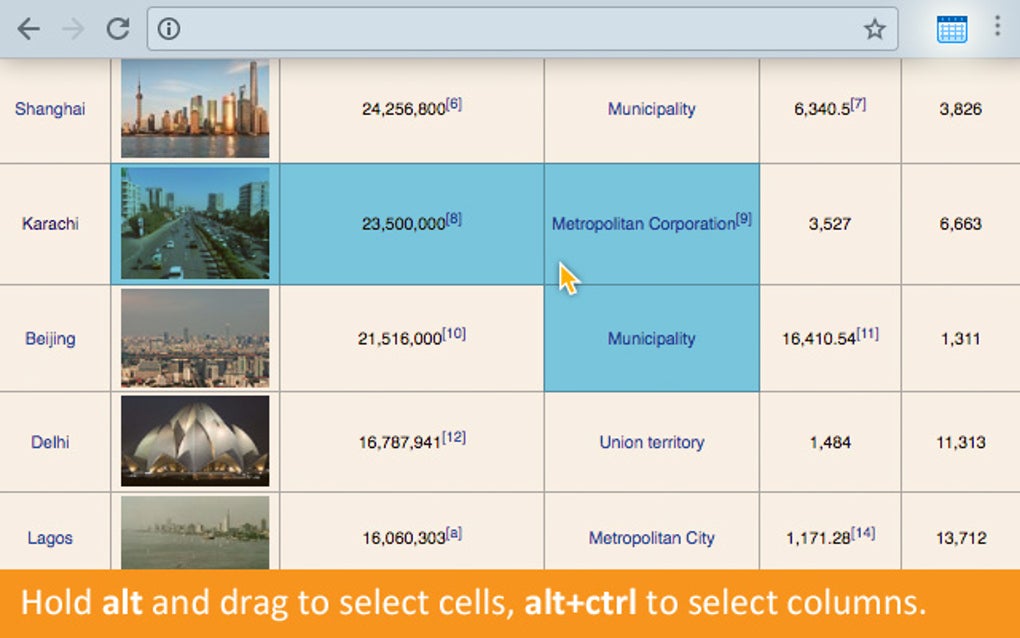Copytables for Google Chrome - Extension Download Copytables for Google Chrome - Extension Download