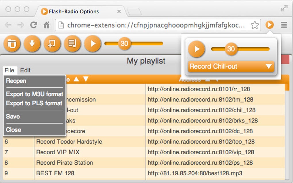 Flash-Radio-2 for Google Chrome - Extension Download