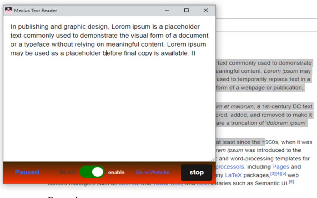 MECIUS TextReader Google Chrome 용 - 확장 프로그램 다운로드