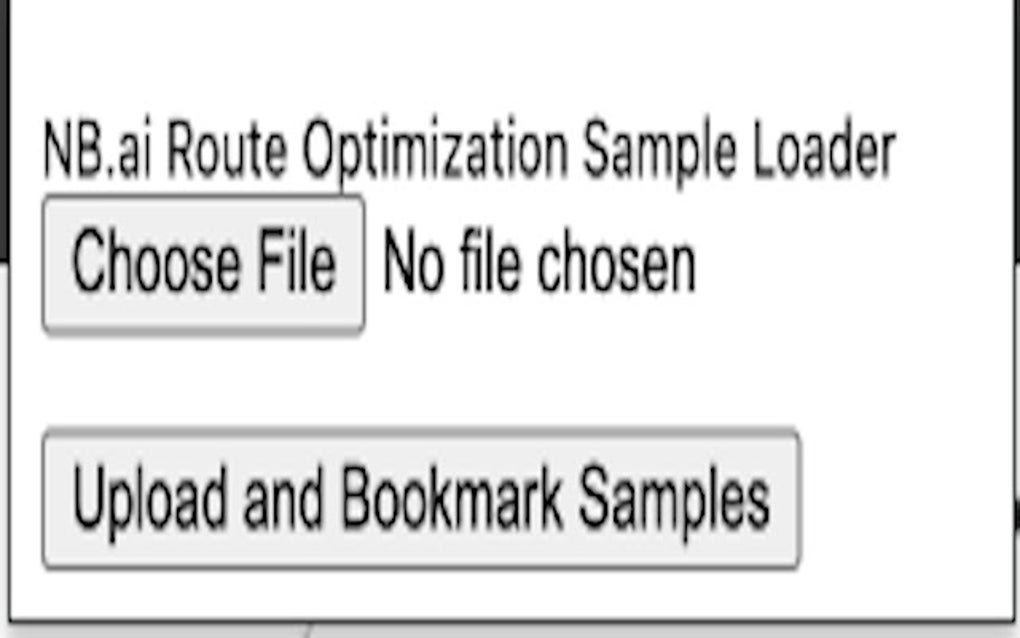 NB.ai Route Optimization Sample Loader para Google Chrome - Extensión Descargar