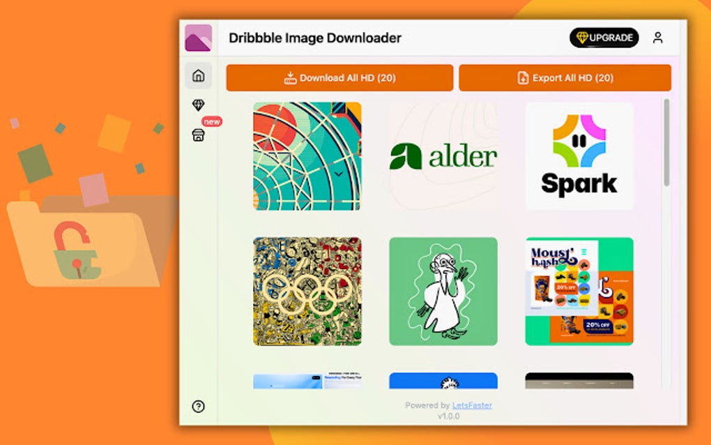 Dribbble Image Downloader pour Google Chrome - Extension Télécharger