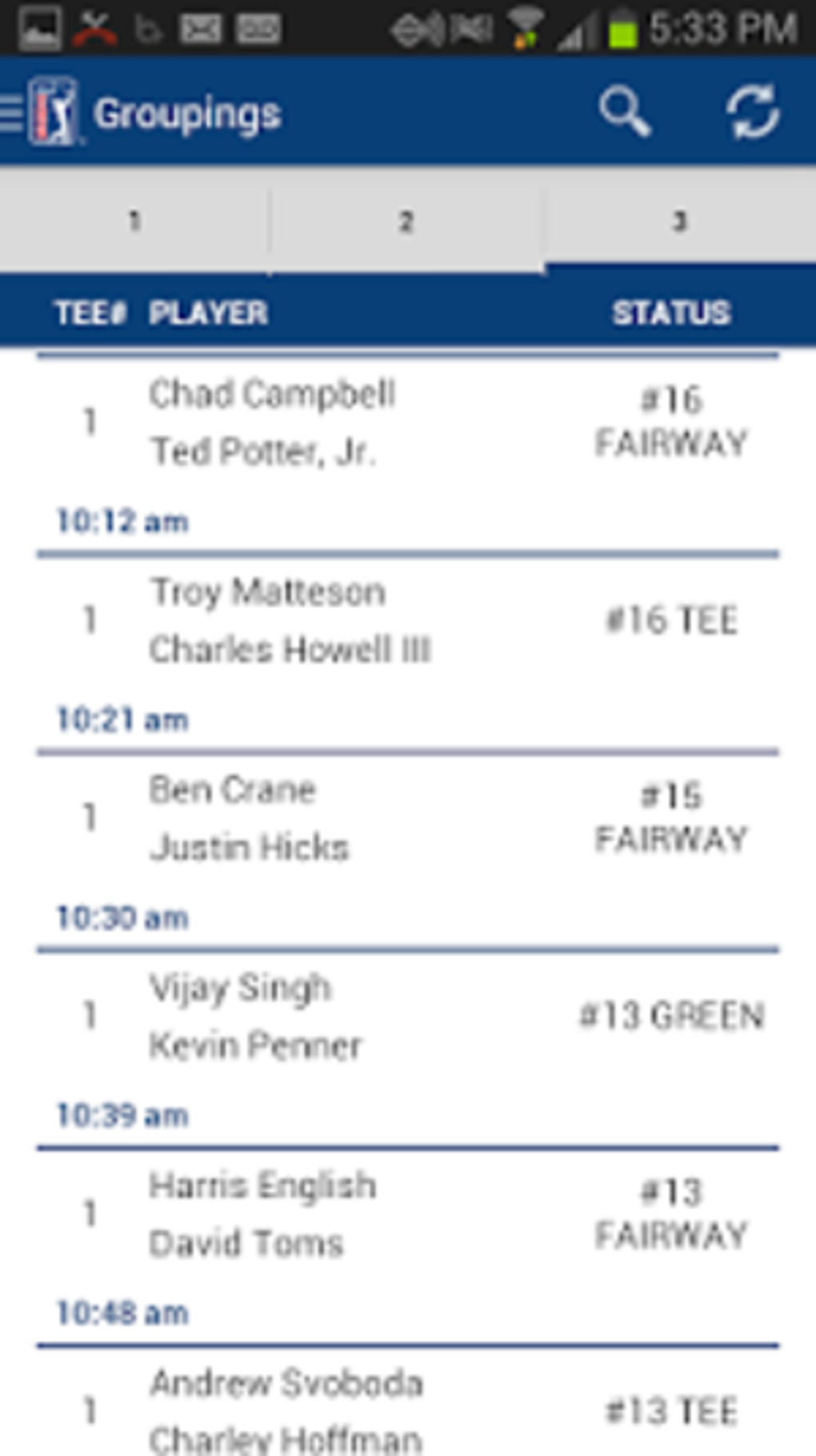 PGA TOUR for Android - Download