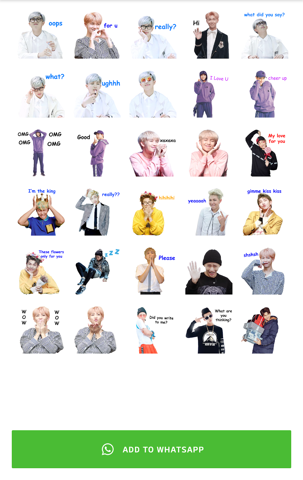 BTS 1000 Stickers - WASticker for Android - Download