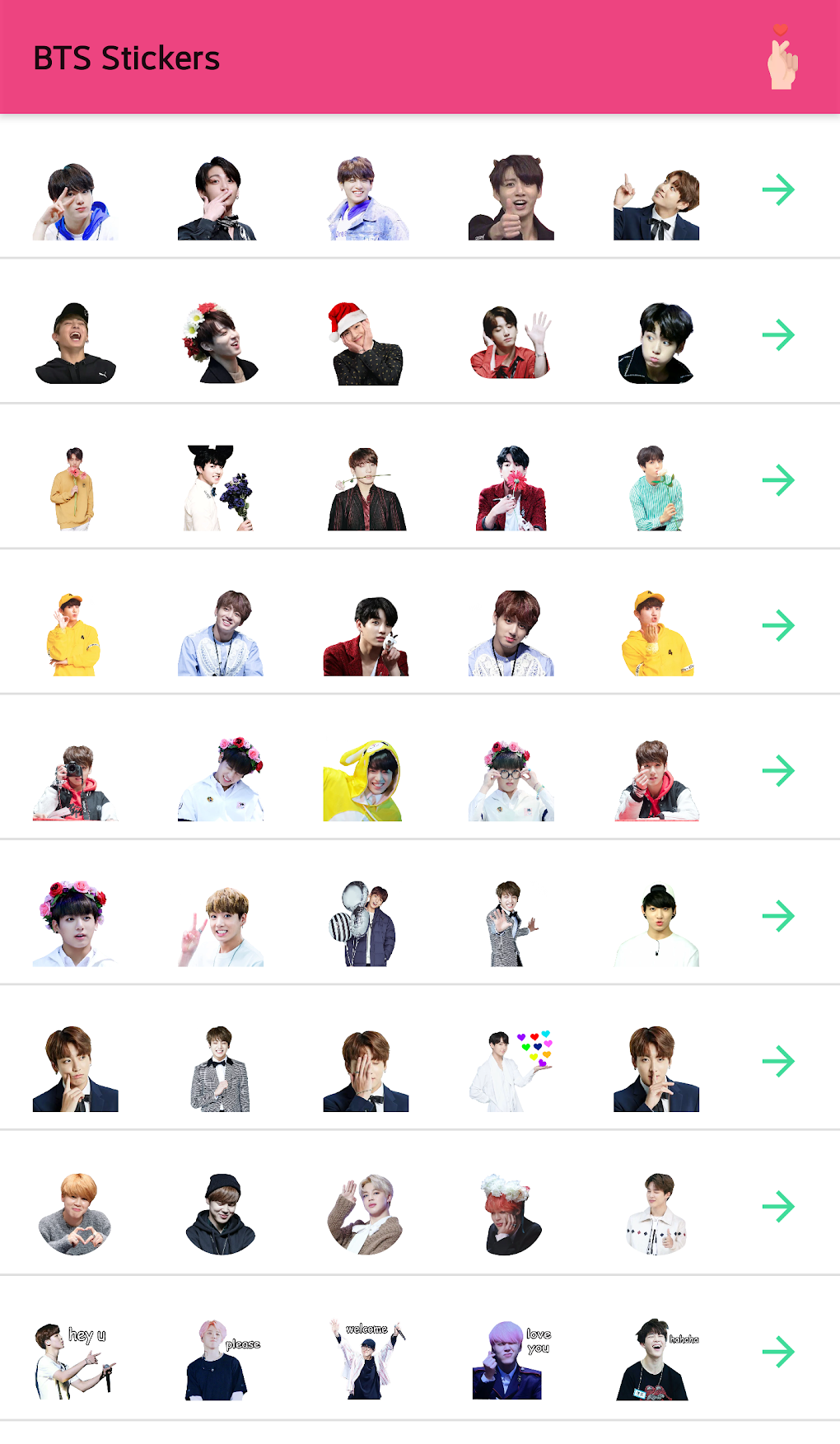 BTS 1000 Stickers - WASticker para Android - Descargar
