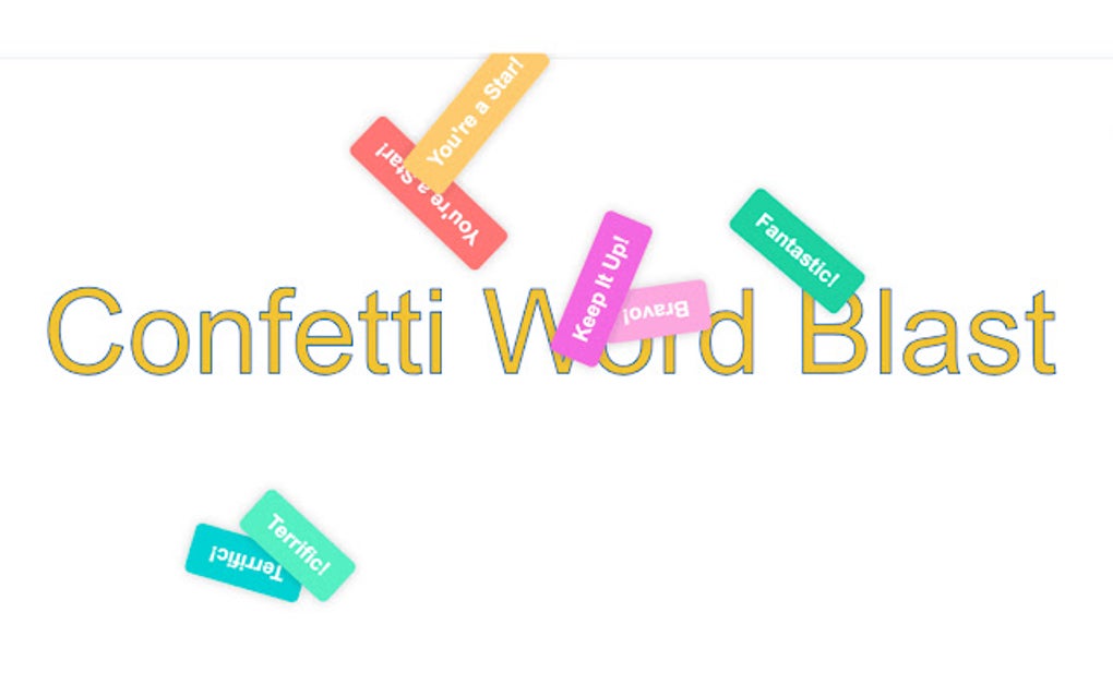 Confetti Word Blast Google Chrome 용 - 확장 프로그램 다운로드