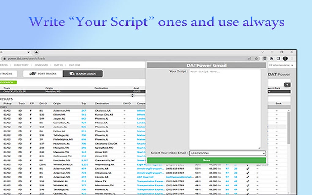DAT Power to Gmail Google Chrome 용 - 확장 프로그램 다운로드