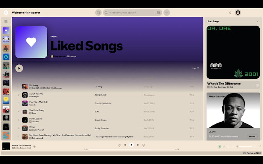 Cream colored spotify para Google Chrome - Extensión Descargar