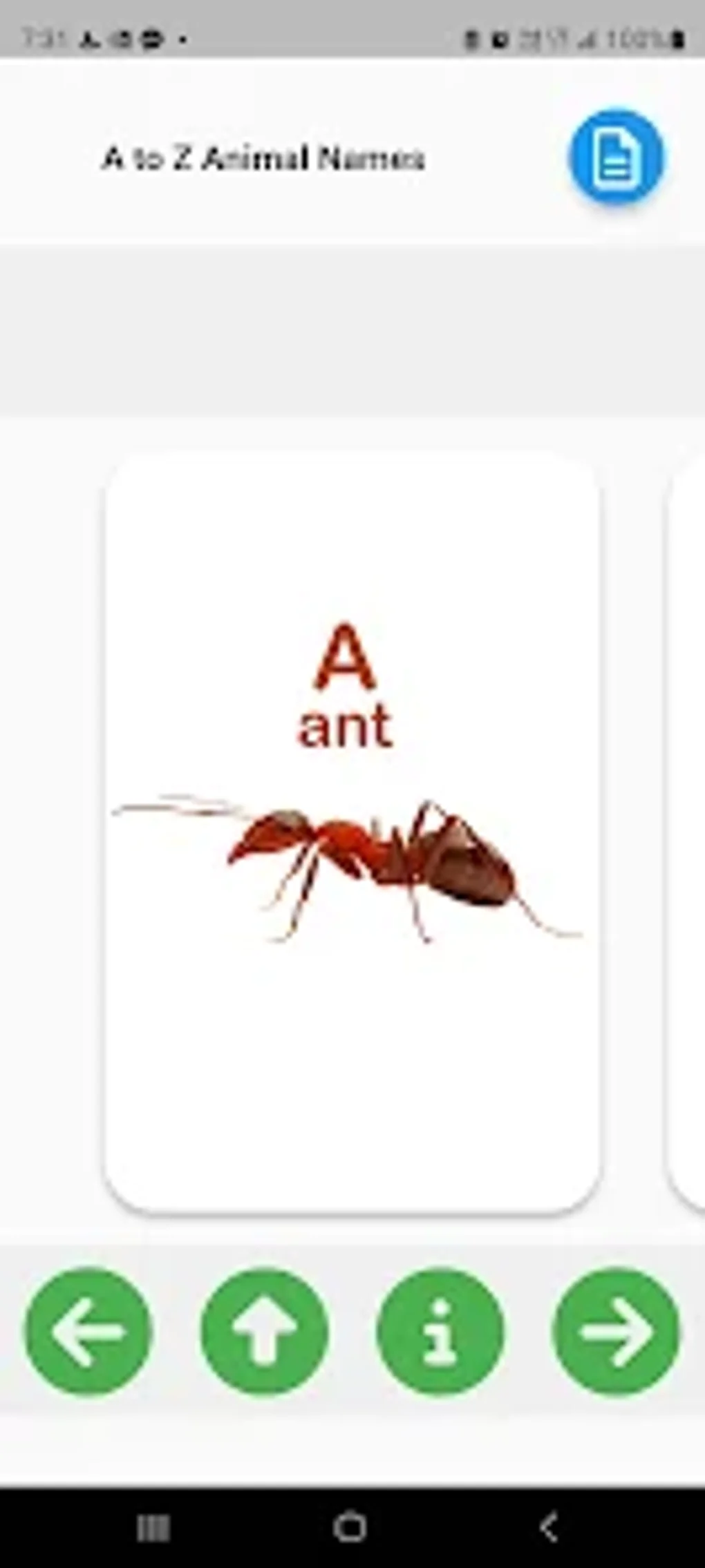 A to Z Animal Names for Android - Download