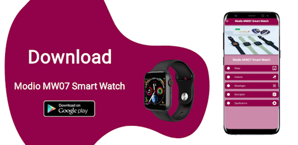 Modio MW07 Smart Watch Guide for Android - Download