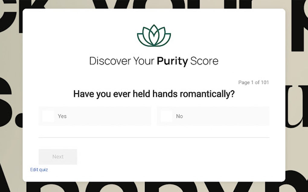Rice Purity Test para Google Chrome - Extensión Descargar