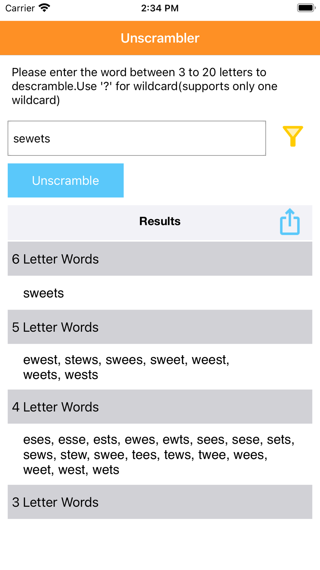 Unscrambler Word For IPhone Download