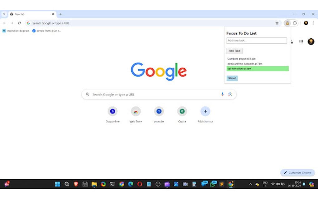 Focus To Do List Google Chrome için - Eklenti İndir