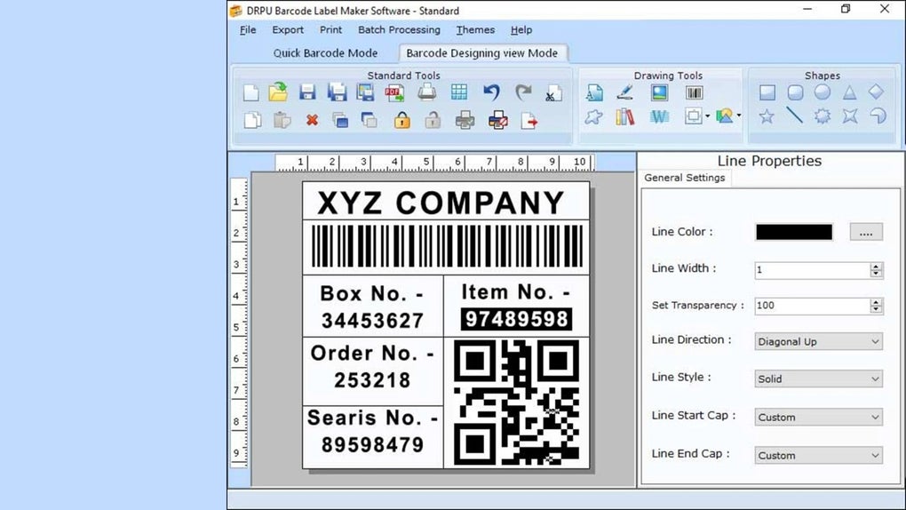 Advanced Standard Barcode Tag Software - Download