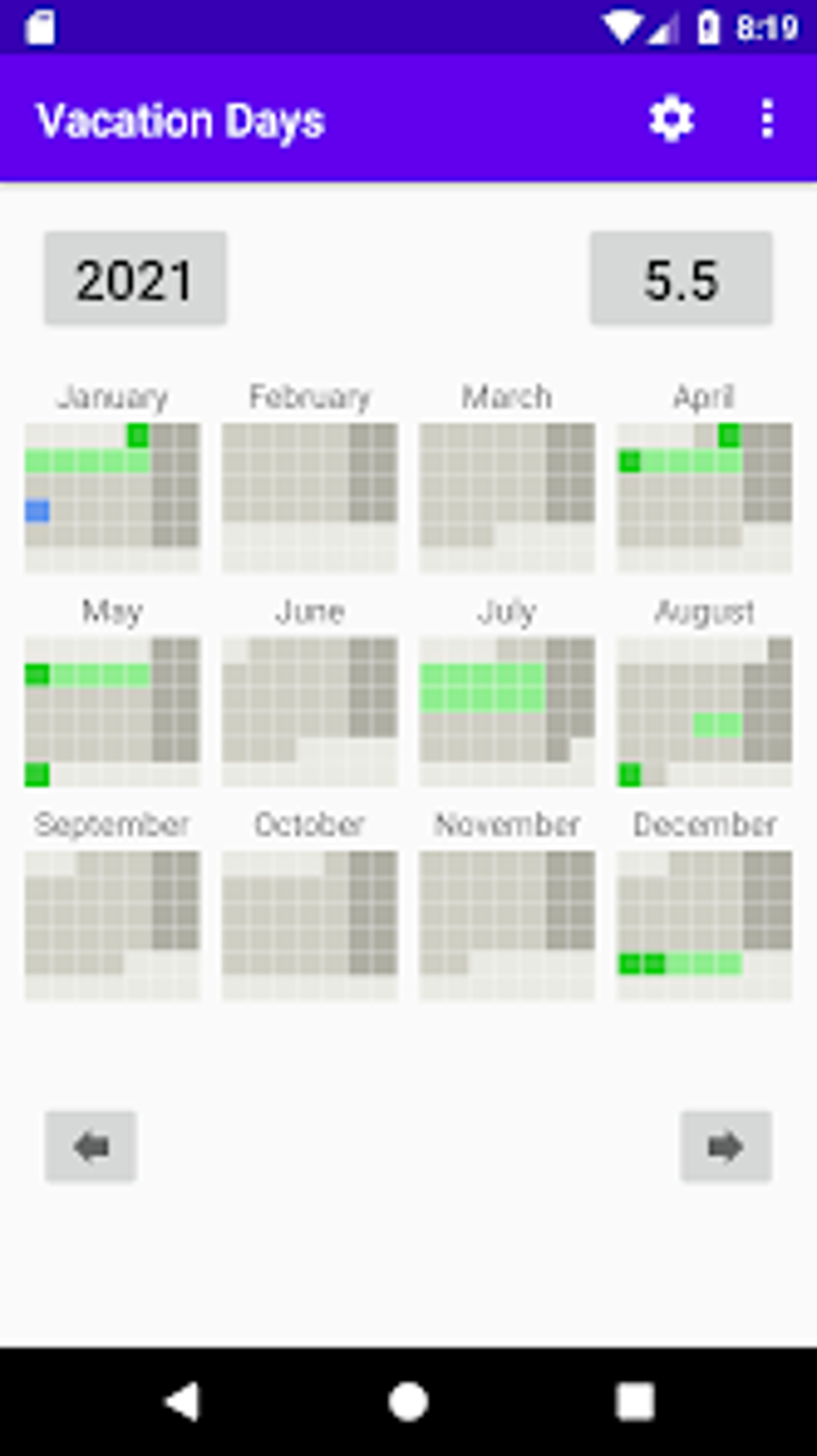 Vacation Days pour Android - Télécharger