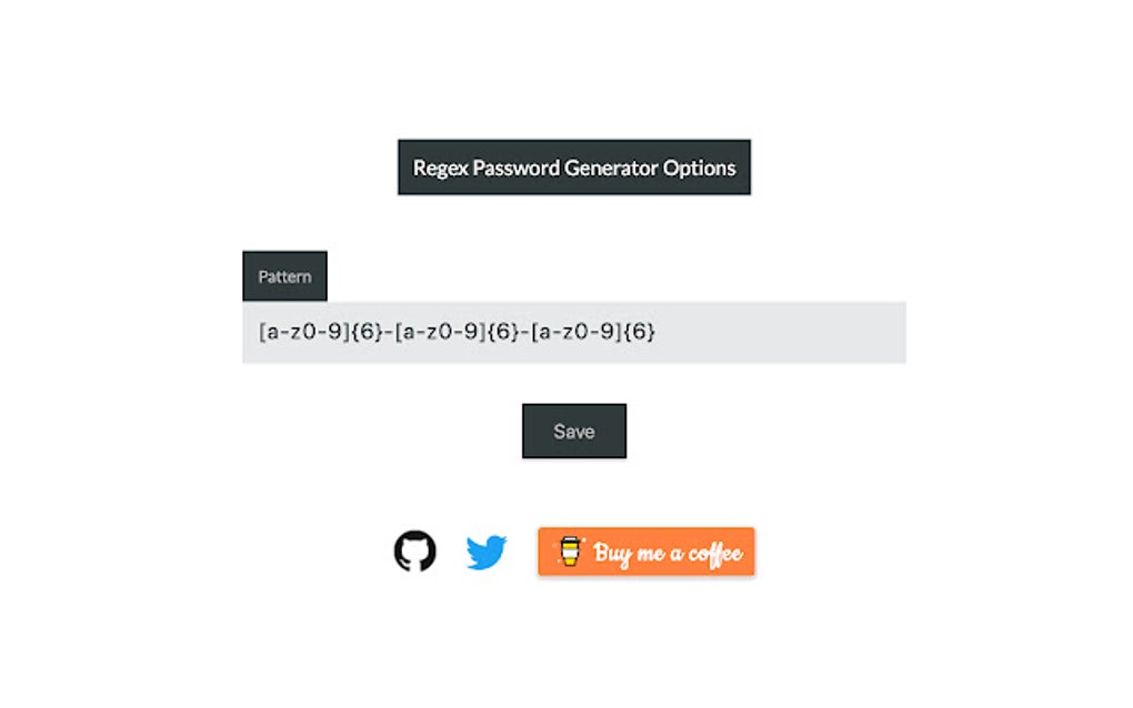 Regex Password Generator para Google Chrome - Extensión Descargar