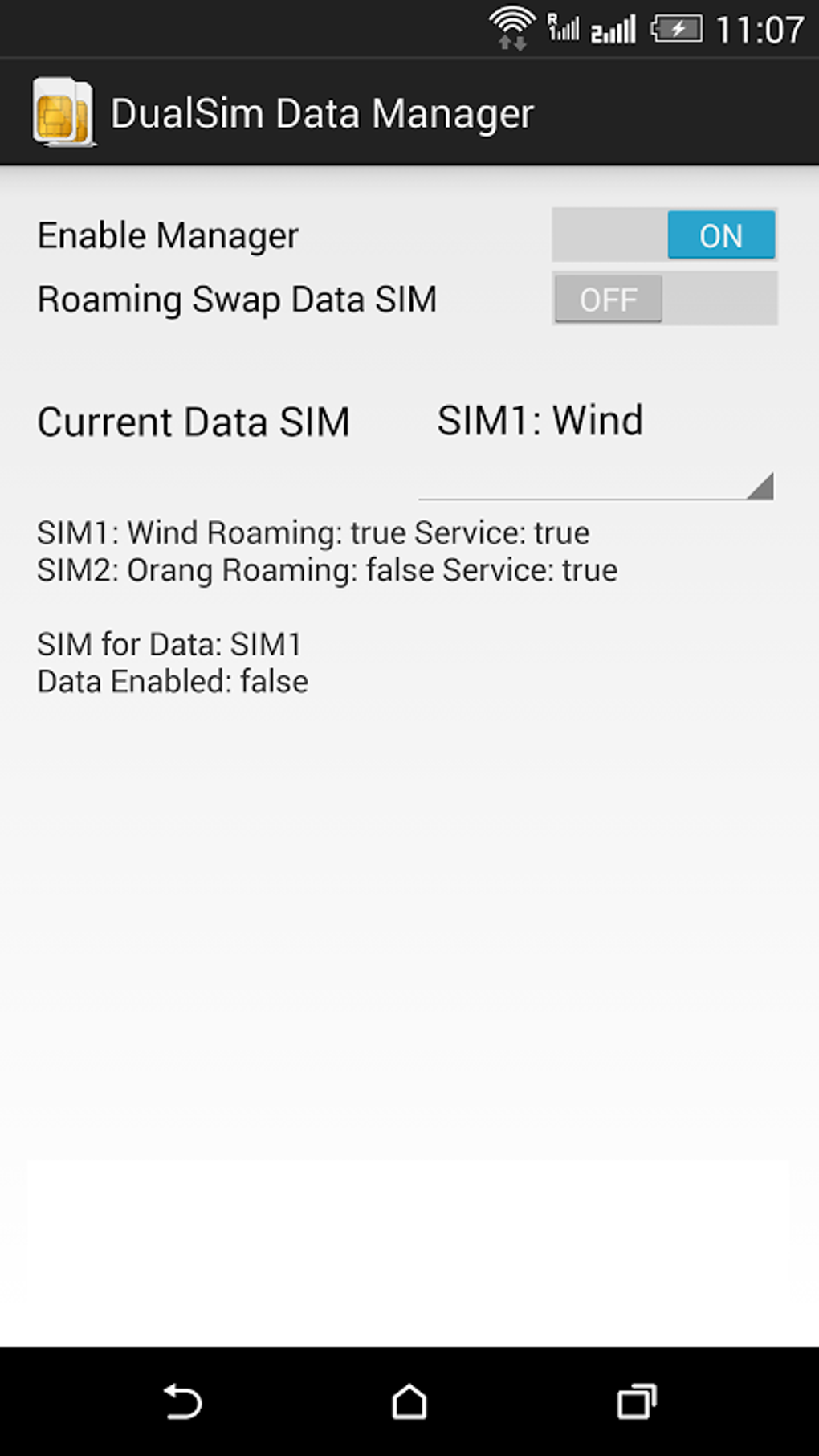 Android 용 DualSim Data Manager APK - 다운로드