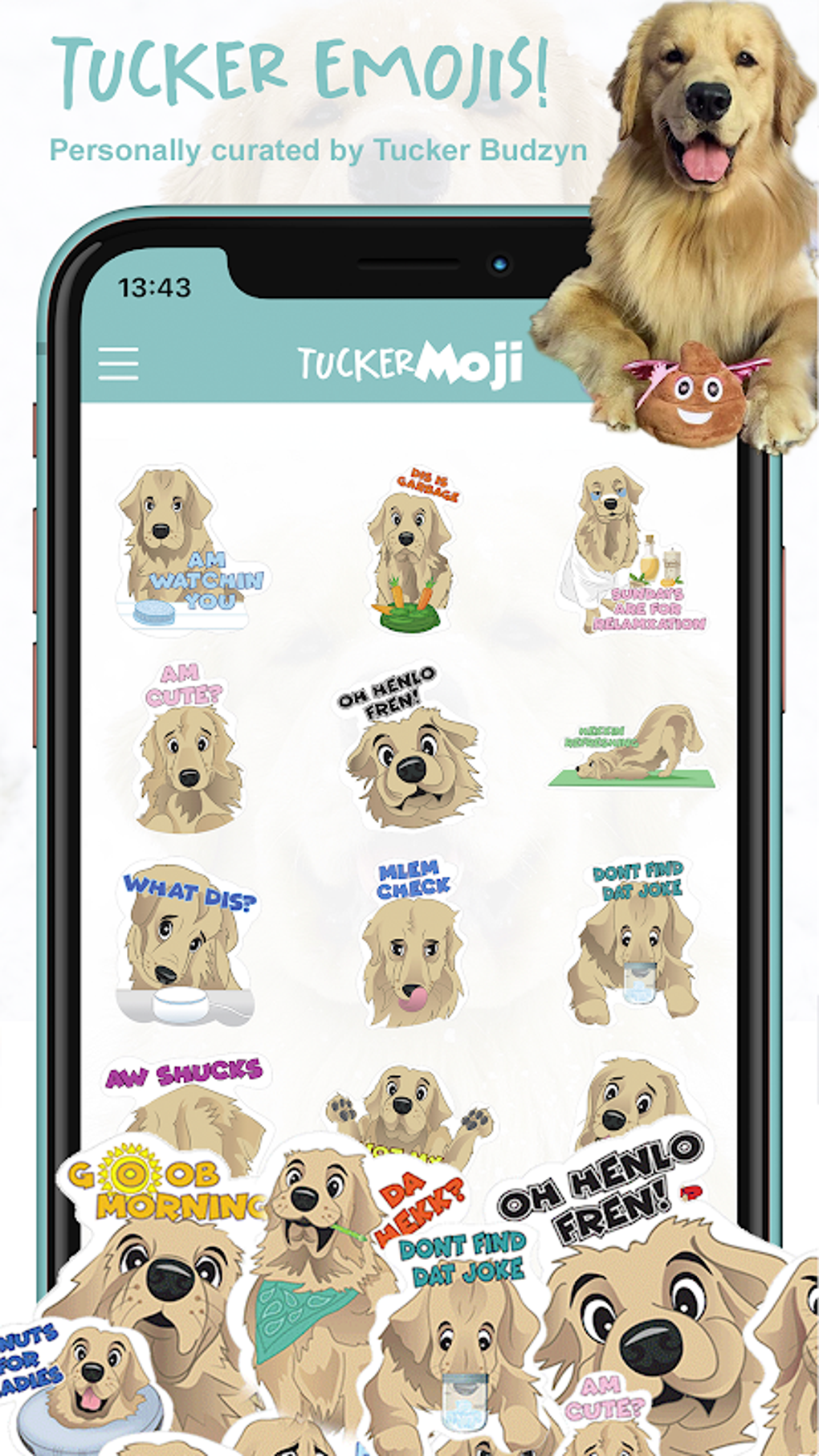 TuckerMoji - Golden Dog Stickers by Tucker Budzyn APK for Android ...