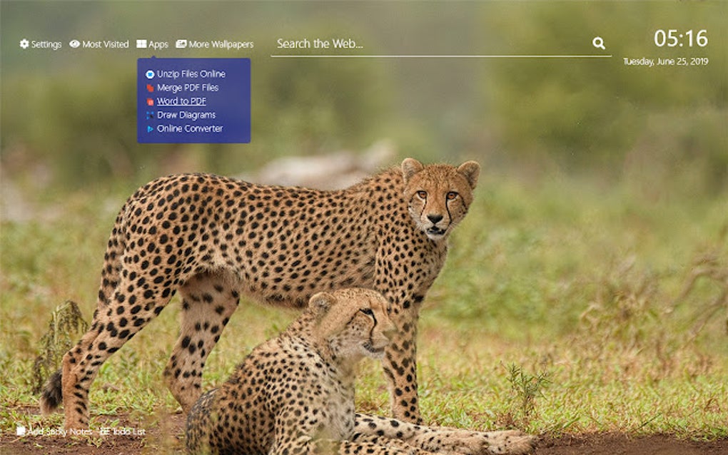 Cheetah Wallpaper HD New Tab Theme pour Google Chrome - Extension Télécharger