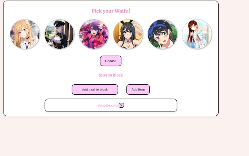 Waifu Focus สำหรับ Google Chrome - ส่วนขยาย ดาวน์โหลด