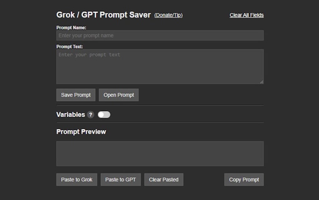 Grok / GPT Prompt Saver para Google Chrome - Extensión Descargar