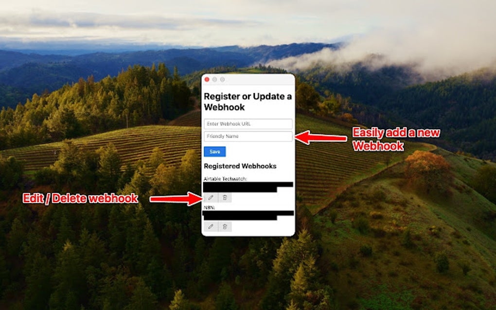 Webhook Manager สำหรับ Google Chrome - ส่วนขยาย ดาวน์โหลด