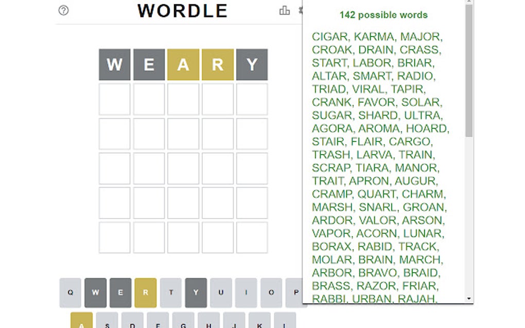 Wordle Helper for Google Chrome - Extension Download