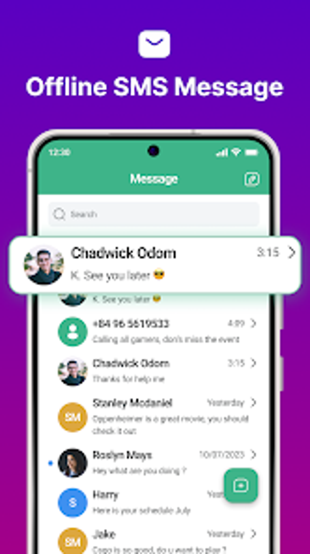 Messenger SMS: Text Messages pour Android - Télécharger