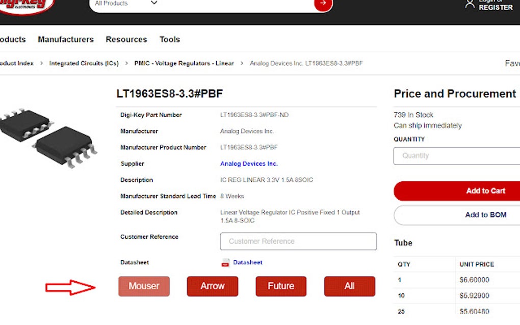 Digikey search helper para Google Chrome - Extensión Descargar