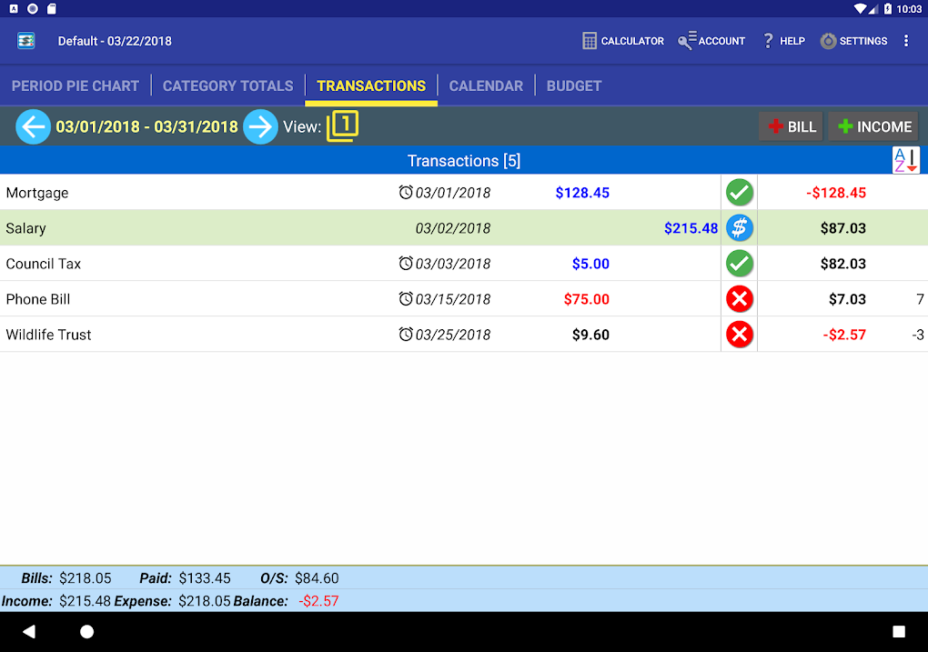 MoBill Budget and Reminder APK para Android - Descargar