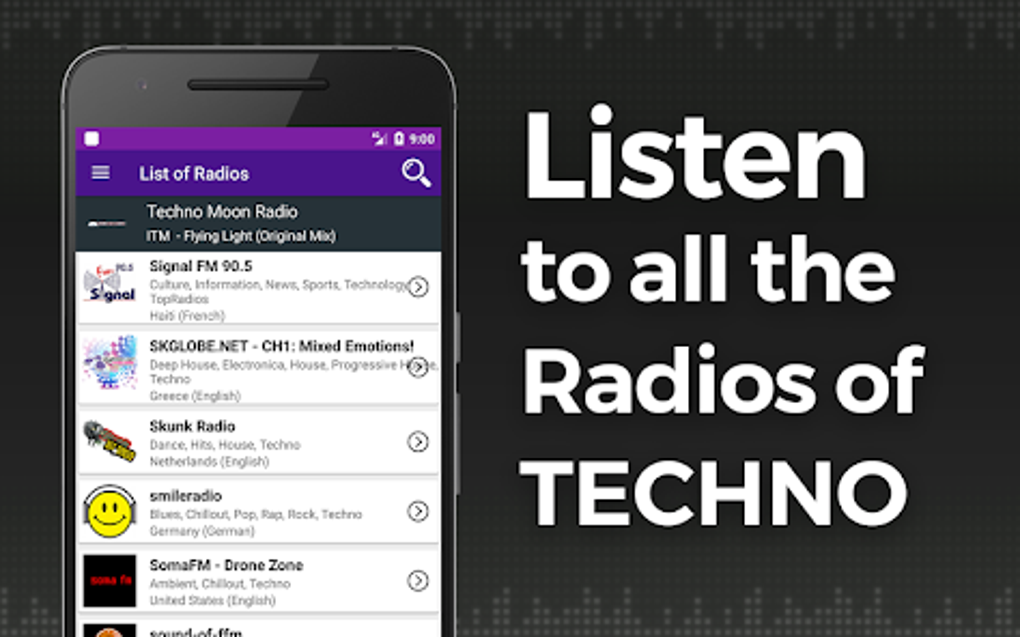 Techno Music Radio pour Android - Télécharger