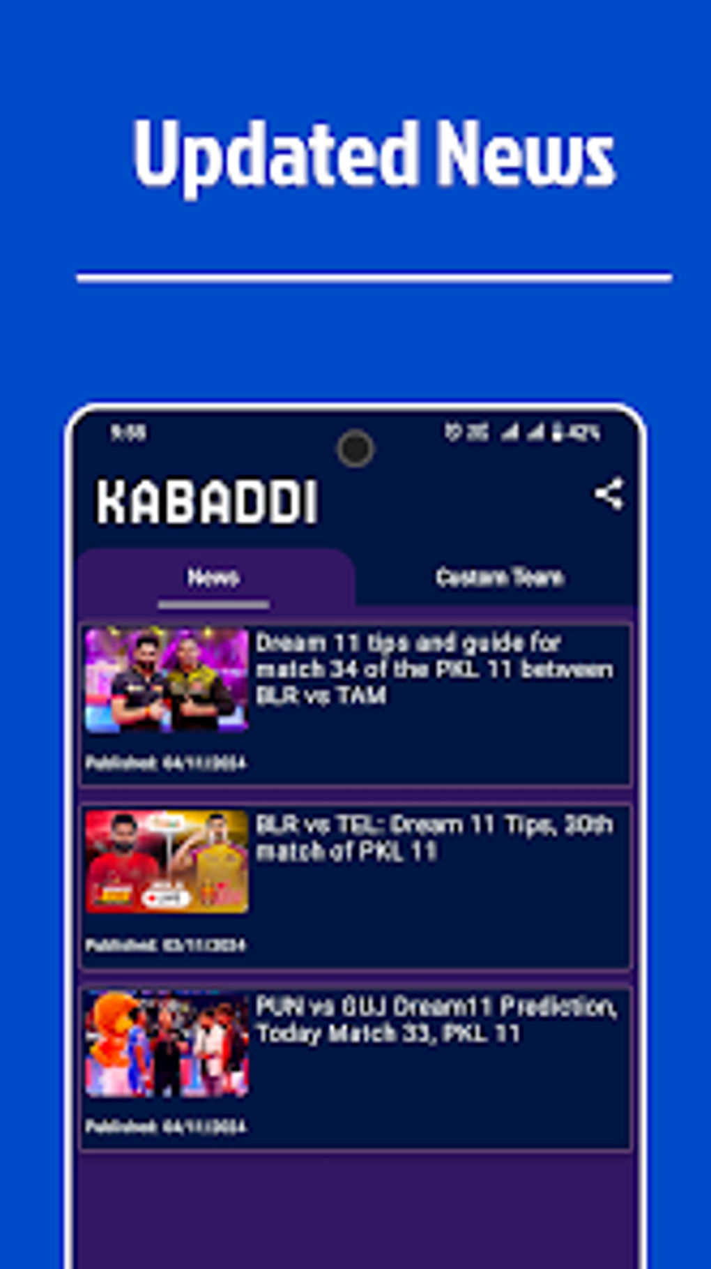 Kabaddi - Dream Team Builder per Android - Download