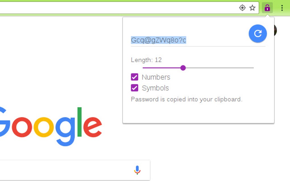Password Generator para Google Chrome - Extensión Descargar
