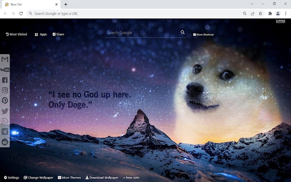 Doge Wallpaper HD New Tab for Google Chrome - Extension Download