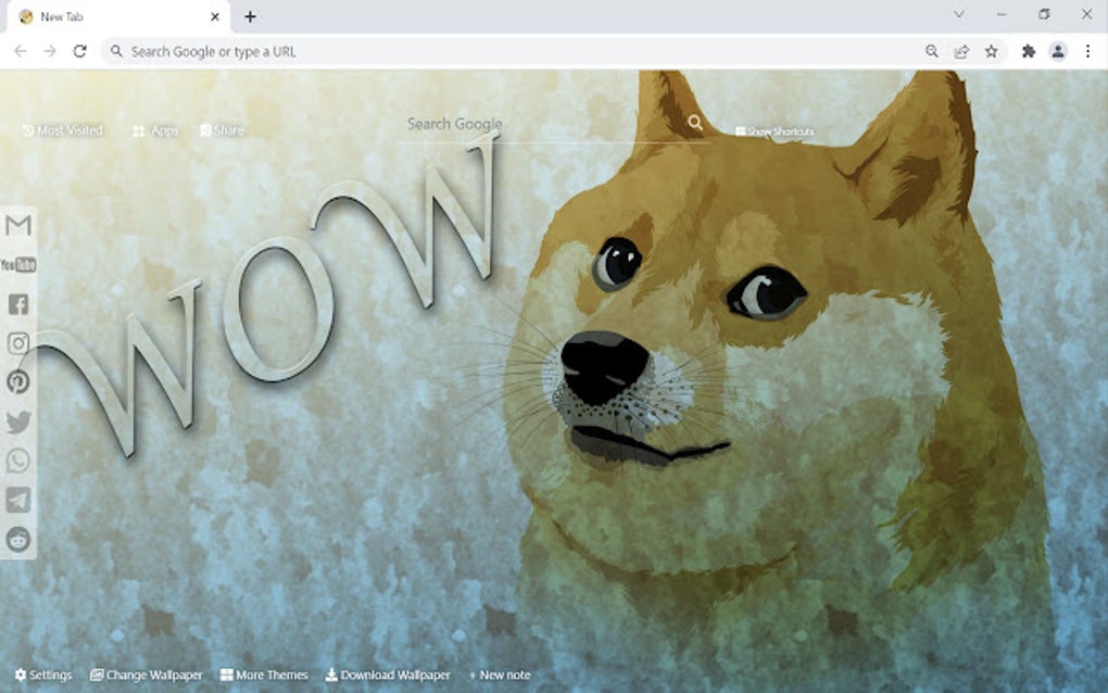Doge Wallpaper HD New Tab para Google Chrome - Extensión Descargar