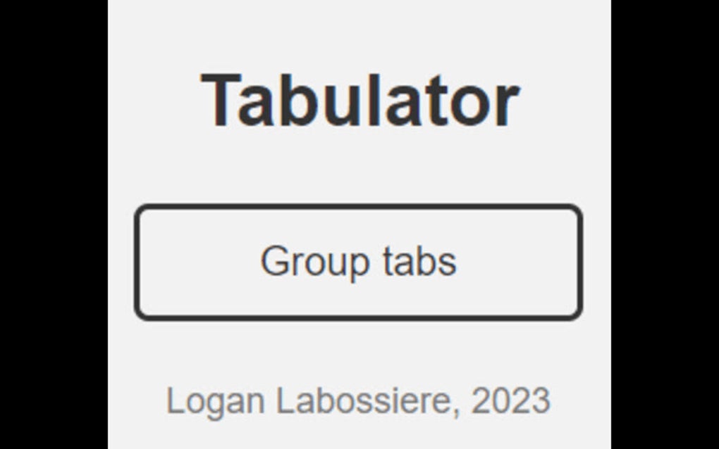 Tabulator for Google Chrome - Extension Download
