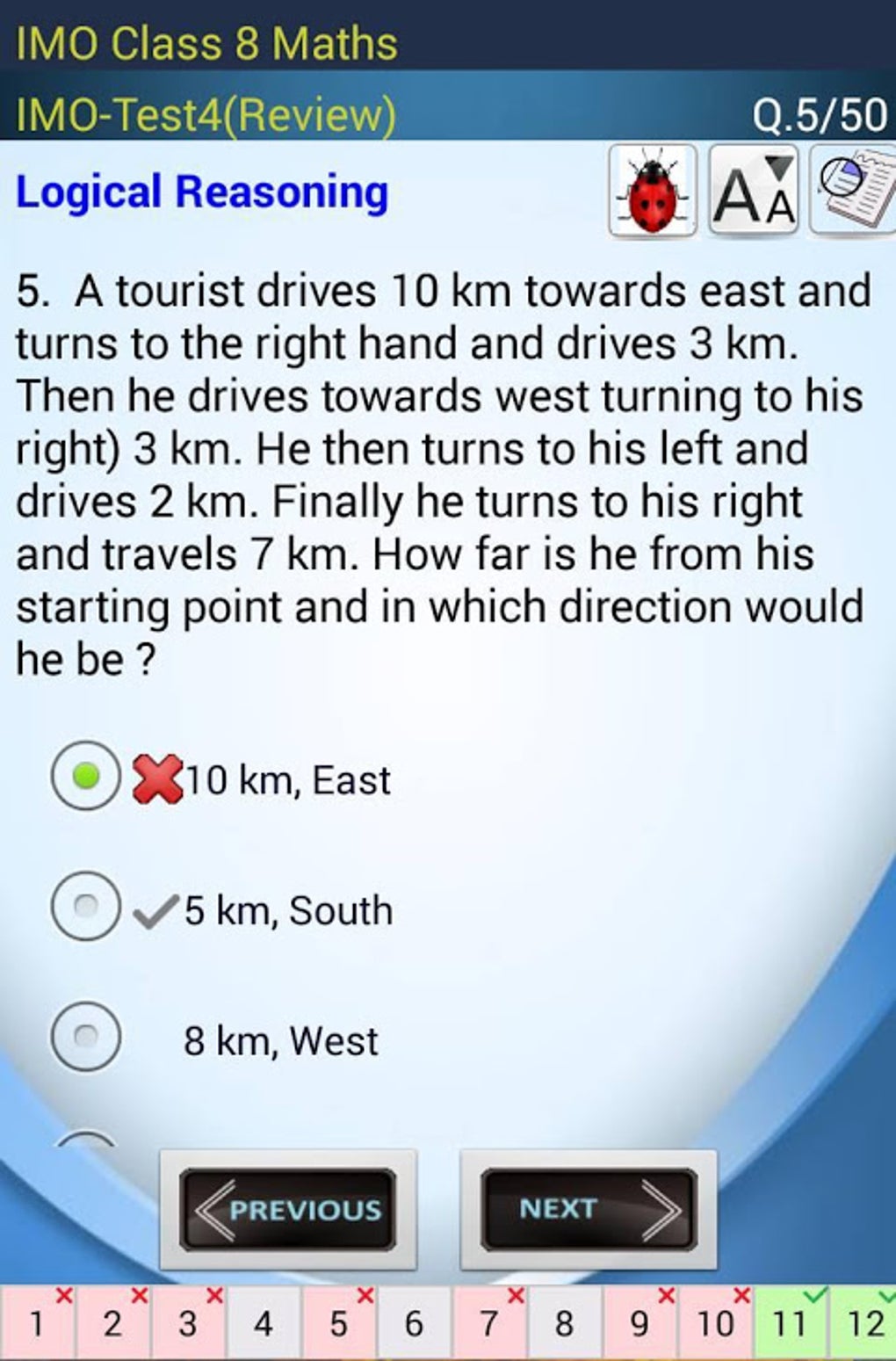 IMO Maths Quiz Class 8 APK Android 