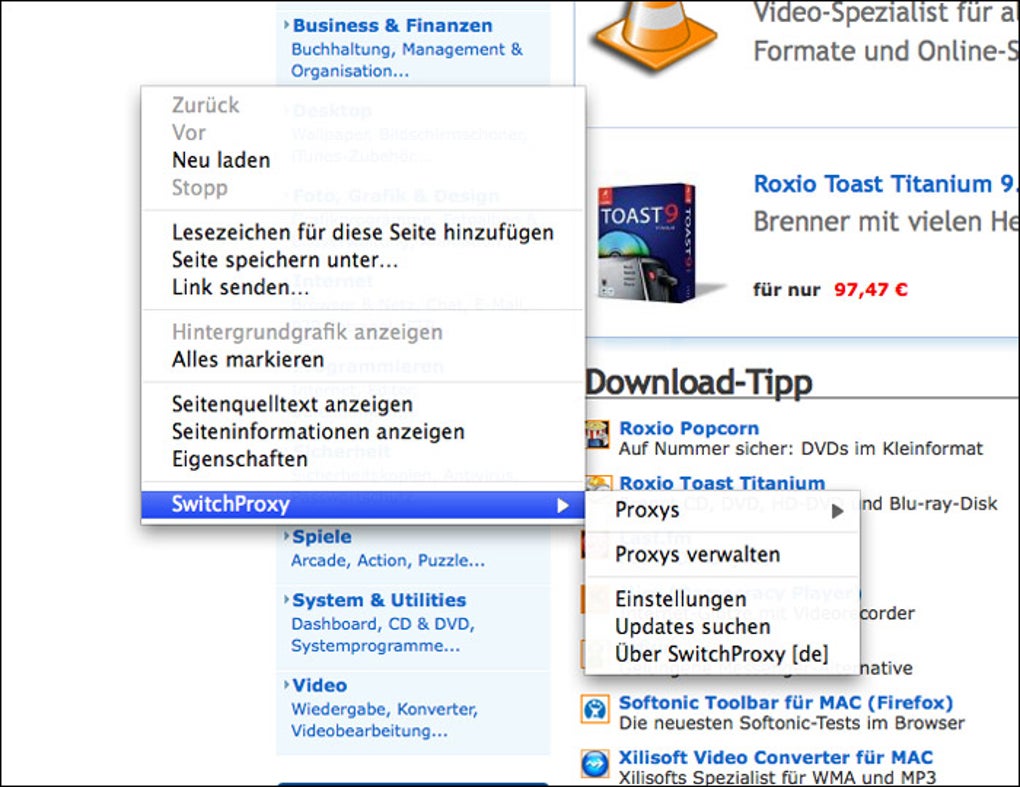 SwitchProxy Tool für Mac - Download