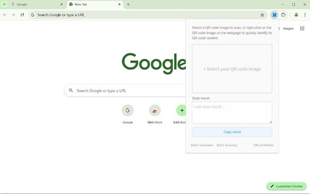QR Code Scanner Google Chrome 용 - 확장 프로그램 다운로드