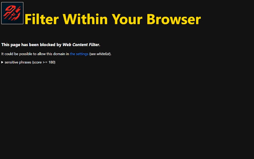 Web Content Filter (within your Browser) para Google Chrome - Extensión ...