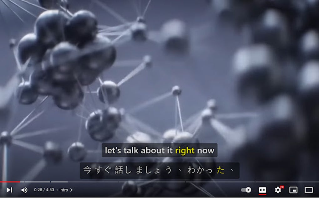 Youtube Bilingual Subtitles for Google Chrome - Extension Download