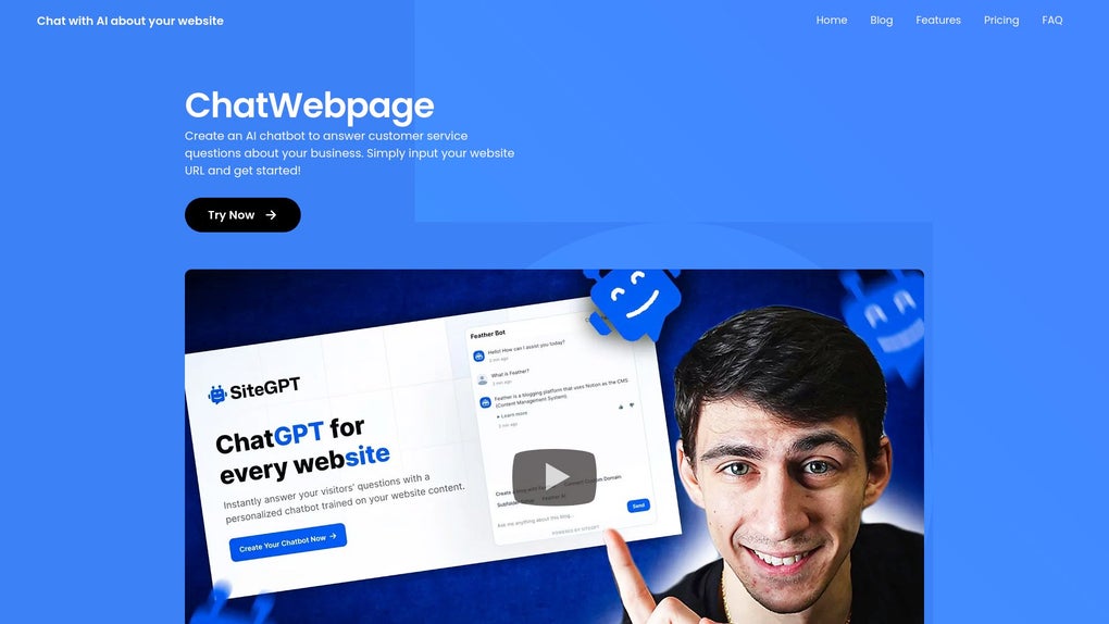 ChatWebpage for AI marketing: review, features & use cases