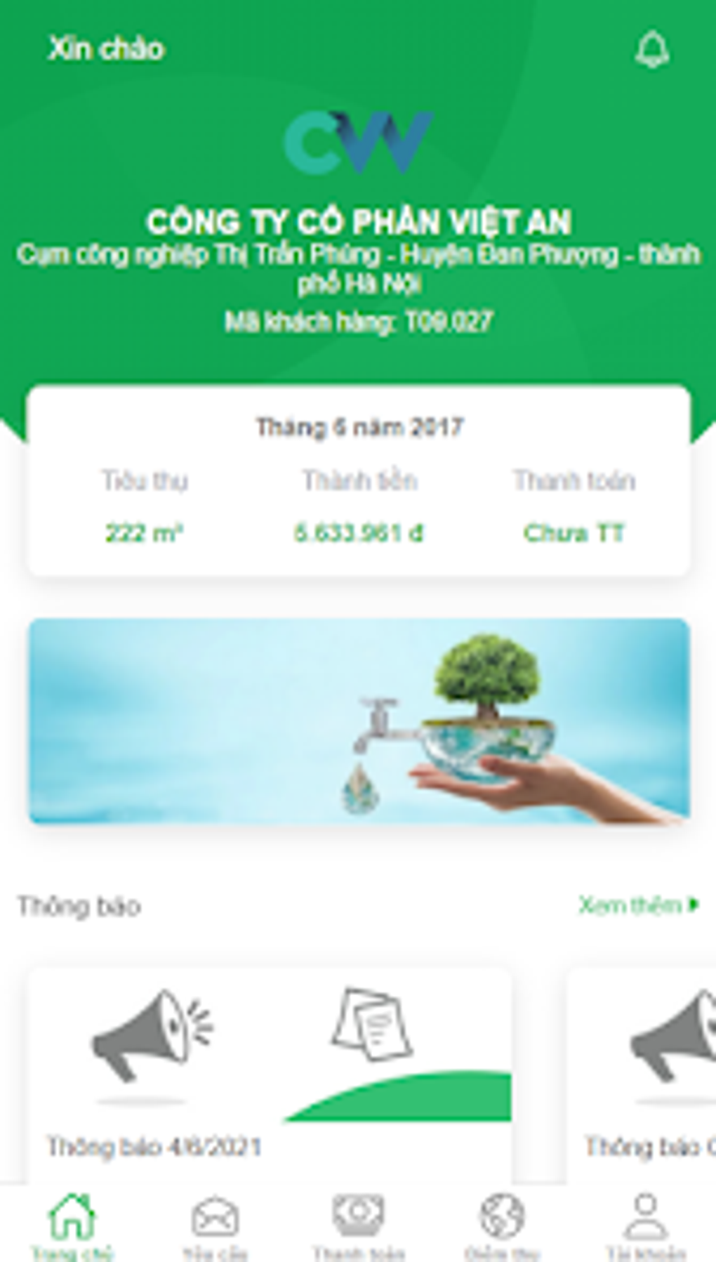 NUOCSACH: Thông tin dùng nước for Android - Download