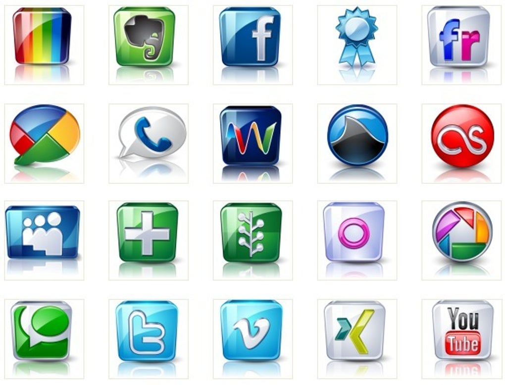 High detail social icons - Download