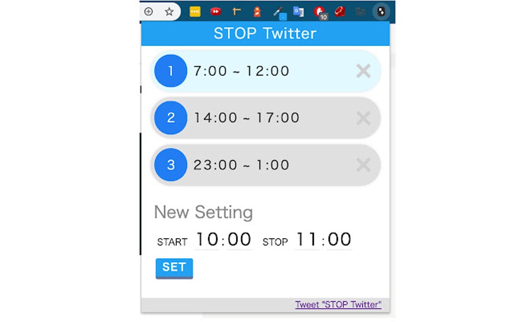 STOP Twitter for Google Chrome - Extension Download