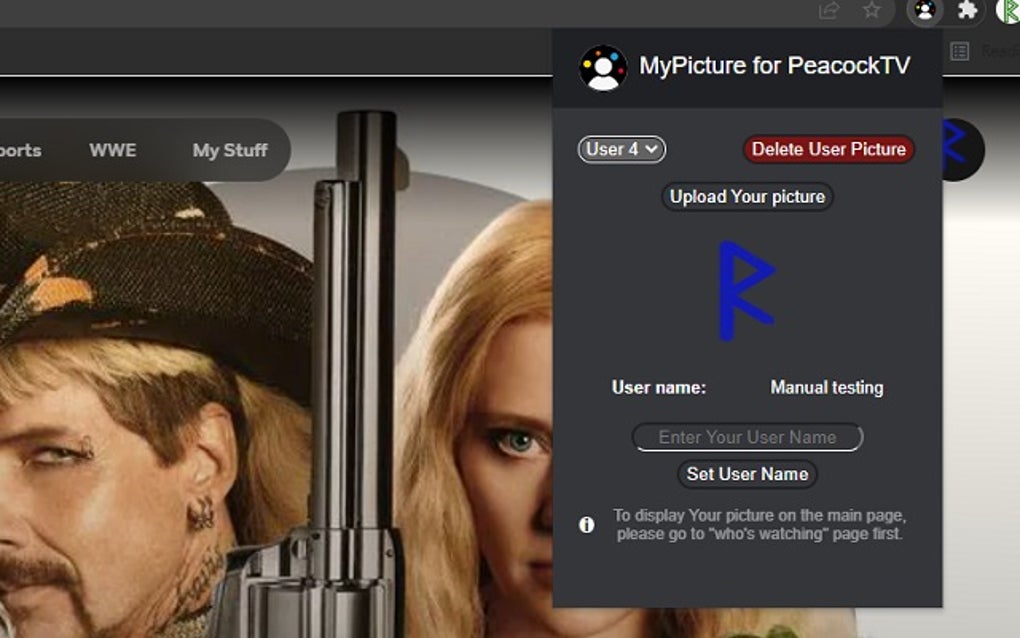 PeacockTV MyPicture: custom profile picture Google Chrome için ...