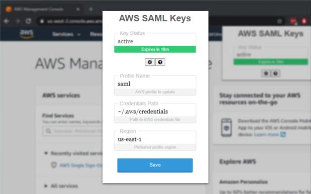 AWS SAML Keys for Google Chrome - Extension Download AWS SAML Keys for Google Chrome - Extension Download