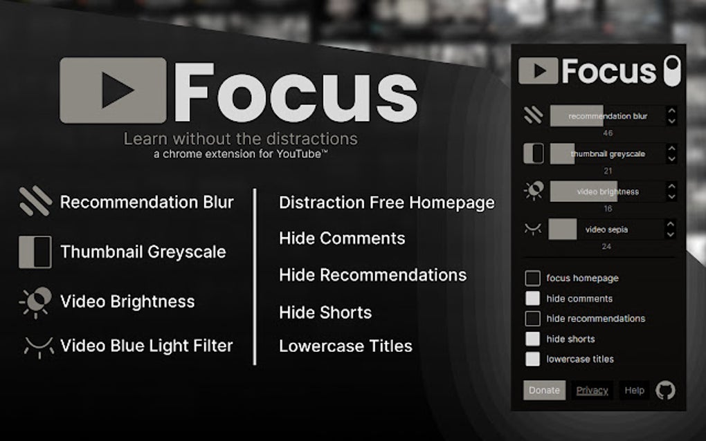 YT Focus - Learning Made Easy for Google Chrome - Extension Download