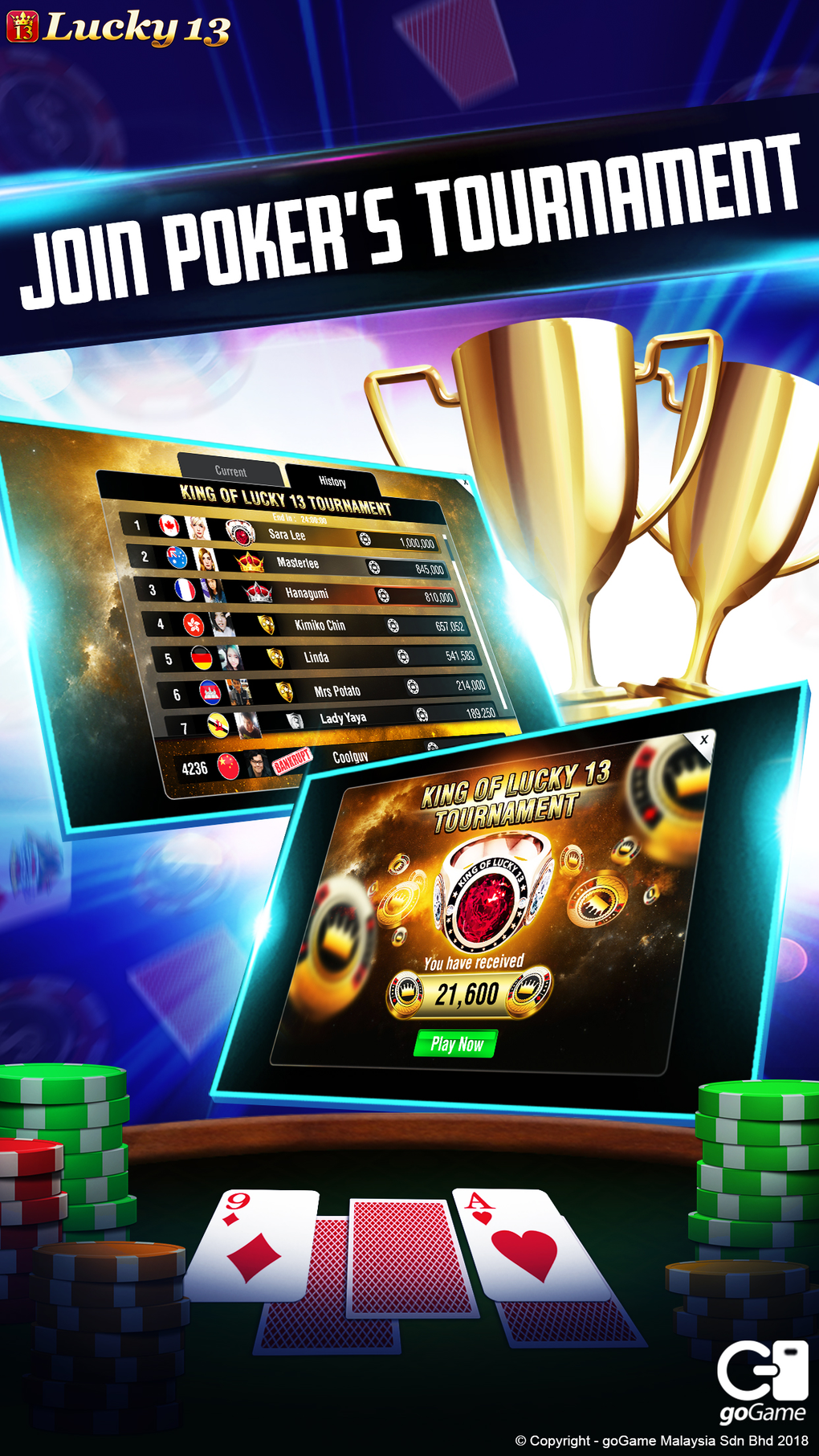 Lucky 13: 13 Poker Puzzle for iPhone - Download